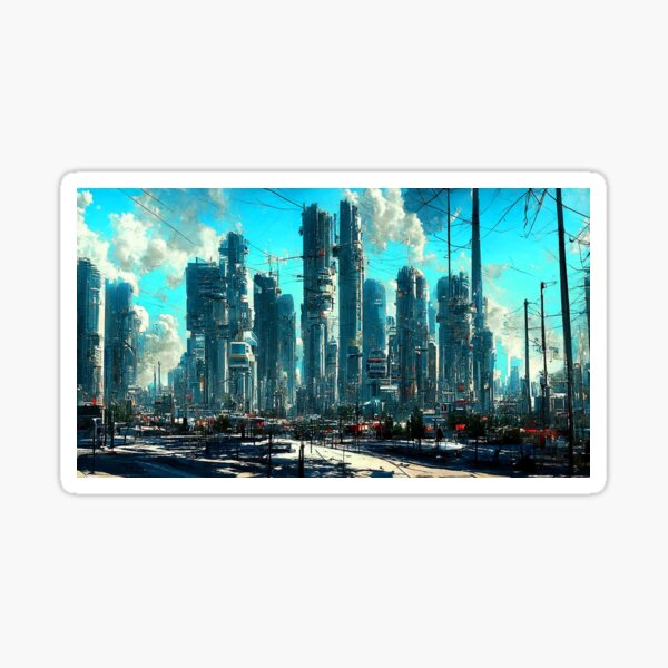 "Postapocalyptic city, apocalyptic , apocalypse" Sticker for Sale by ...