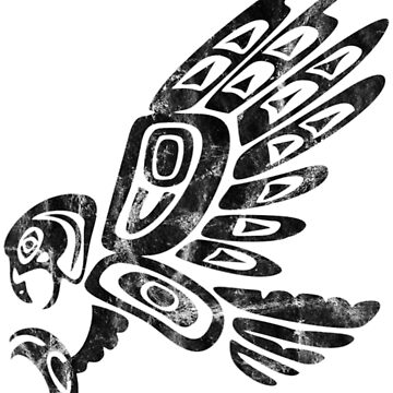 "Falcon Abstract Haida Art Pacific Northwest Coast Bird" Poster for ...