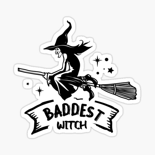 "halloweens baddest witch" Sticker for Sale by HassaneGribi | Redbubble
