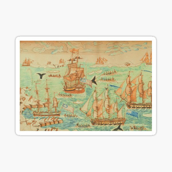 "Ancient Ships at Sea" Sticker for Sale by HistoryDesigns | Redbubble