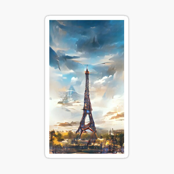 "The Eiffel Tower" Sticker for Sale by GinkoMestreZen | Redbubble