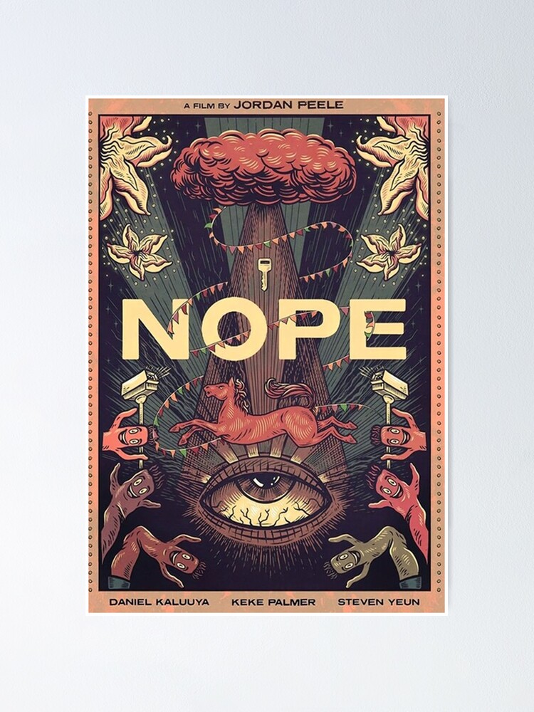 "Nope Movie 2022 Poster - Nope 9 Movie Poster - A Horse Into The Night ...