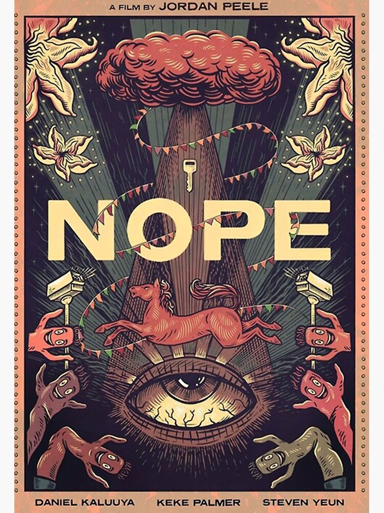 "Nope Movie 2022 Poster - Nope 9 Movie Poster - A Horse Into The Night ...
