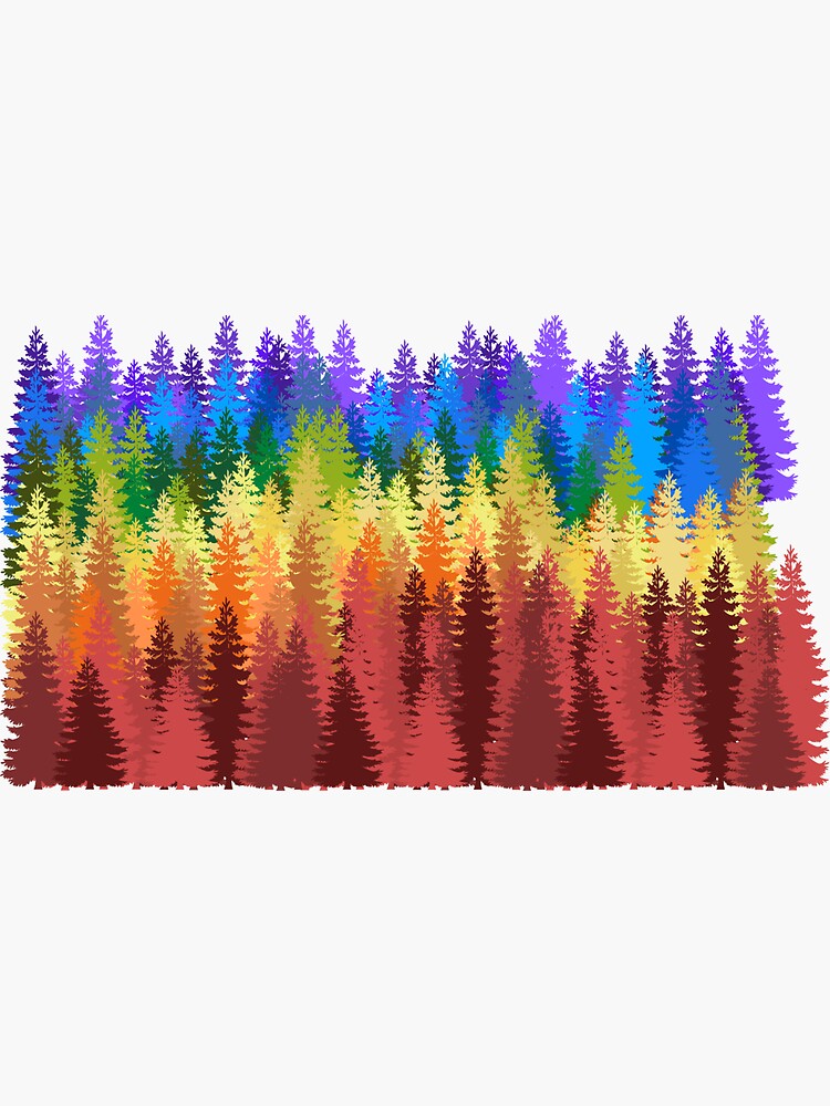 "Pride Flag Trees Design LGBT" Sticker for Sale by rmgee573 | Redbubble