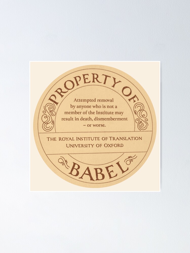 "Property of Babel" Poster for Sale by sketch-of-crows | Redbubble
