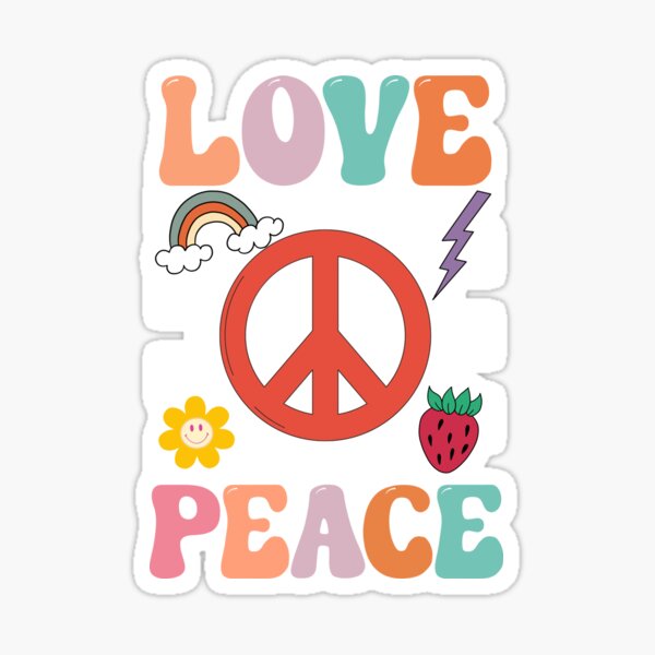 "PEACE SIGN LOVE Retro Groovy 60s 70s Matching Family Hippie Party ...