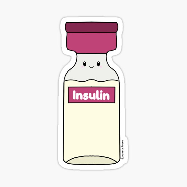 "Cute Insulin Bottle" Sticker for Sale by caseycreative | Redbubble