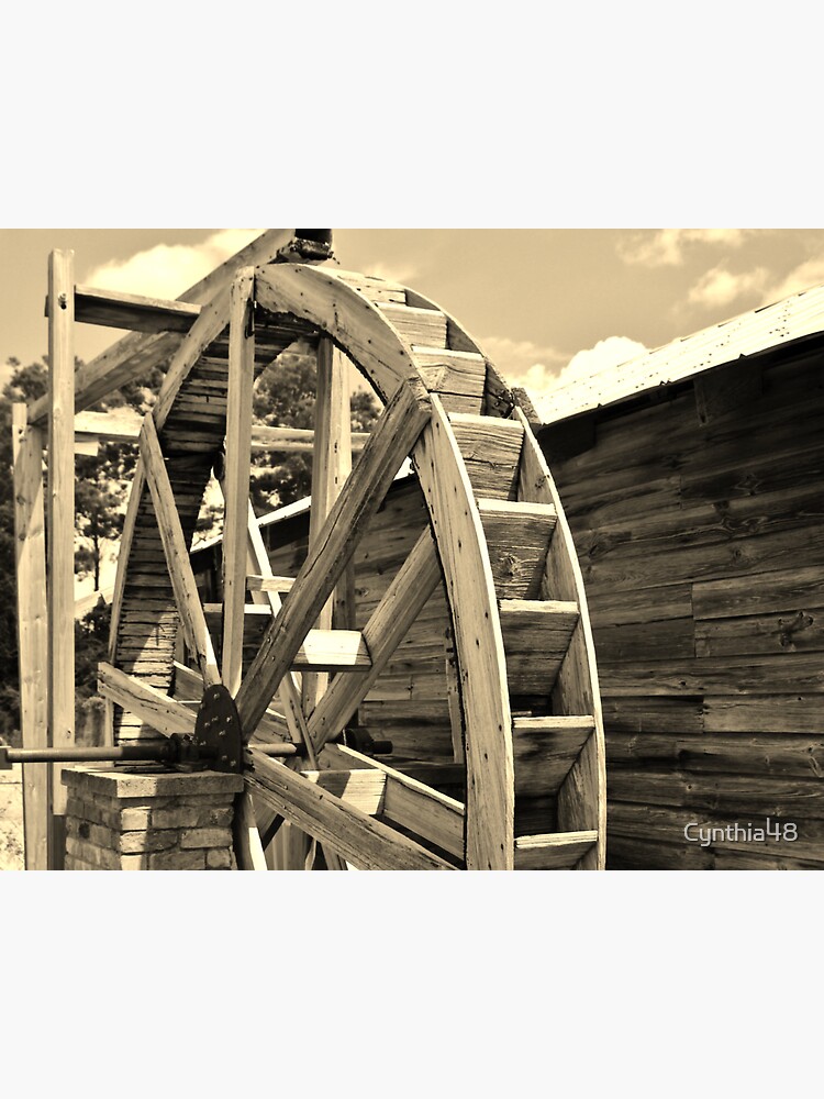 "Wooden Waterwheel" Sticker for Sale by Cynthia48 | Redbubble