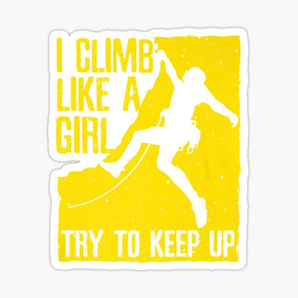 "Cool Rock Climbing Design For Women Girls Kids Climb Lovers" Sticker ...
