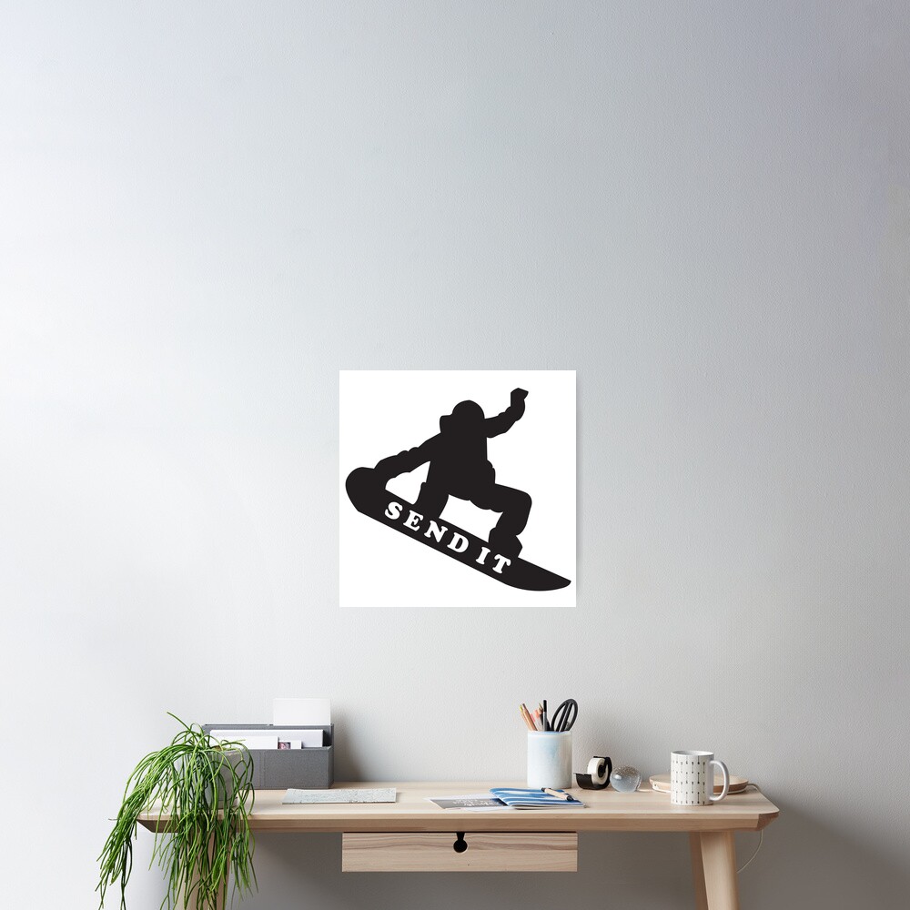 "Snowboard Send It Icon" Sticker for Sale by sendithomie | Redbubble