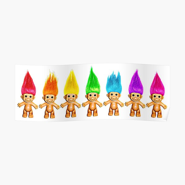 "Rainbow Trolls" Poster for Sale by Peachypeculiar | Redbubble