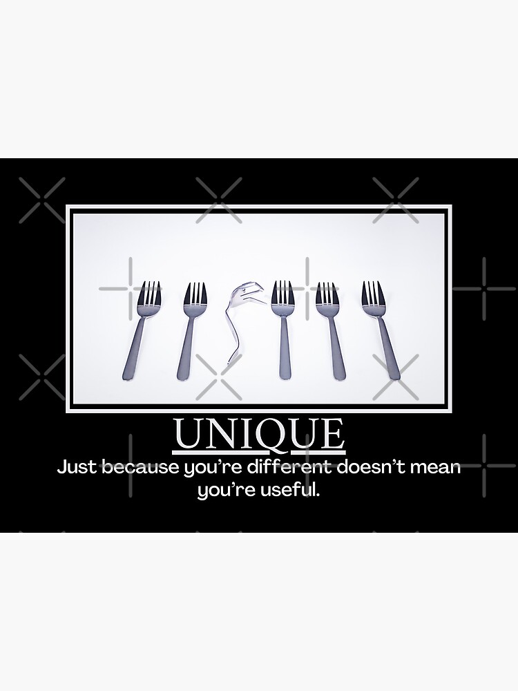 "Unique- Demotivational Poster" Art Board Print for Sale by ...