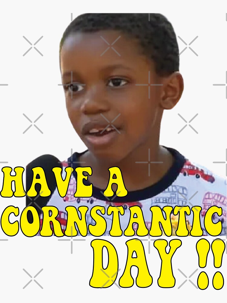 " I really like corn corntastic day funny meme" Sticker for Sale by ...