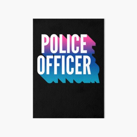 "Police Officer With Long Gradient Shadow" Art Board Print for Sale by ...