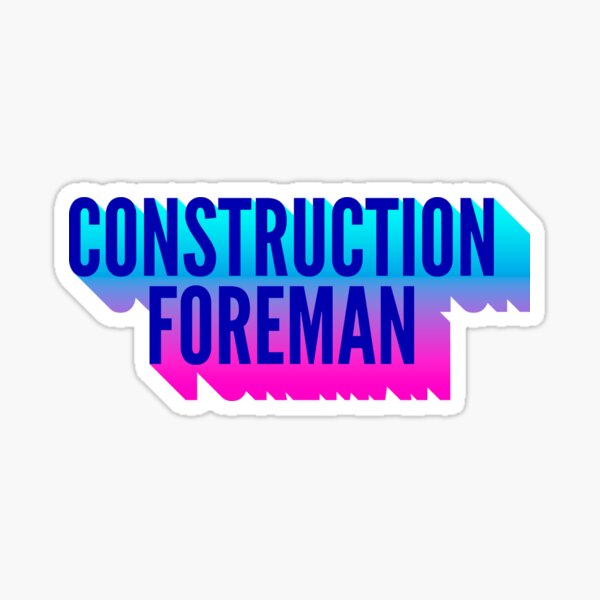 "Construction Foreman With Long Gradient Shadow" Sticker for Sale by ...