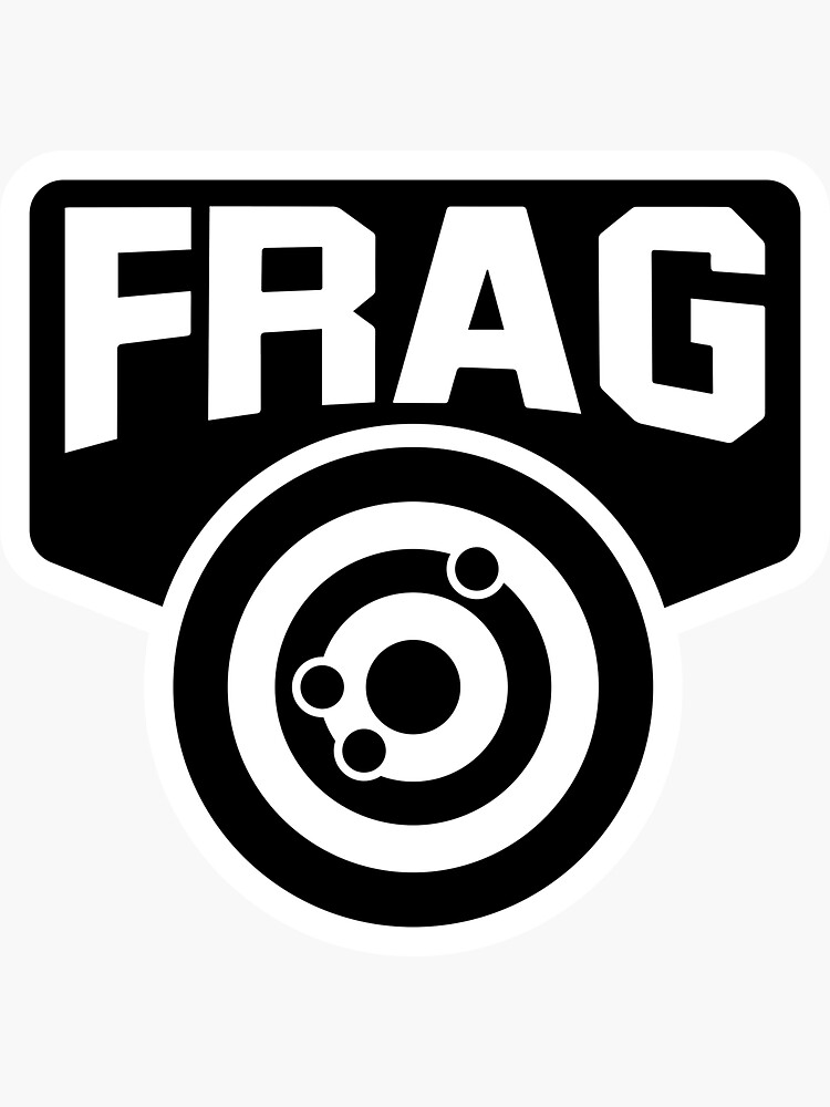 "FRAG Black & White" Sticker for Sale by ArsalanAbid | Redbubble