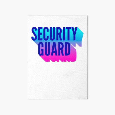 "Security guard With Long Gradient Shadow" Art Board Print for Sale by ...