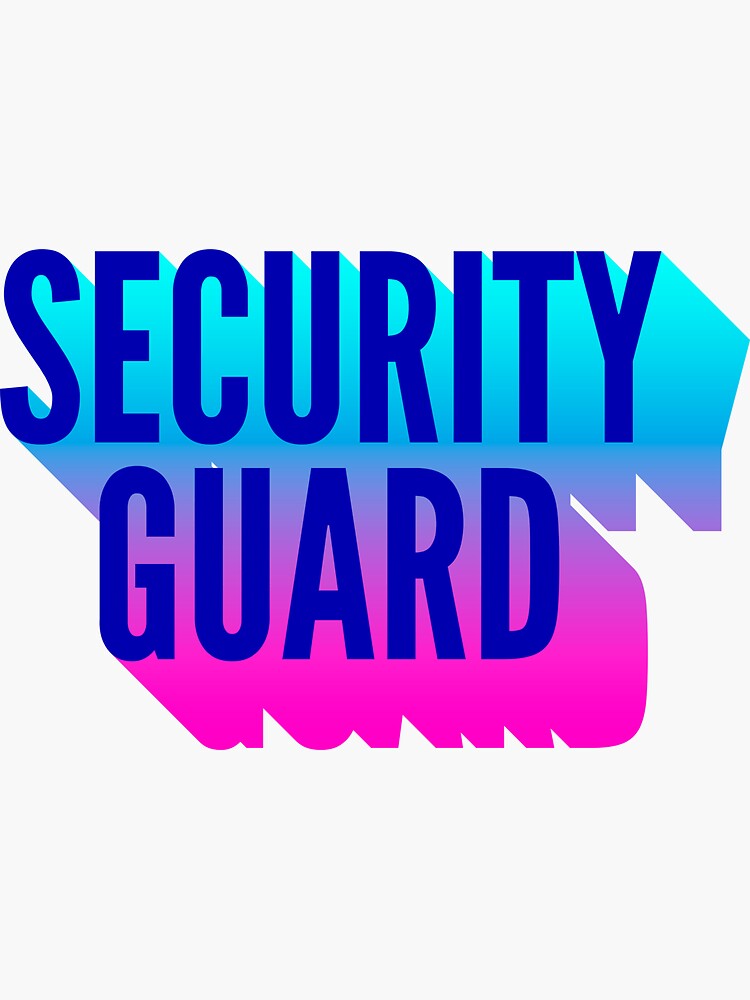 "Security guard With Long Gradient Shadow" Sticker for Sale by SVPOD ...