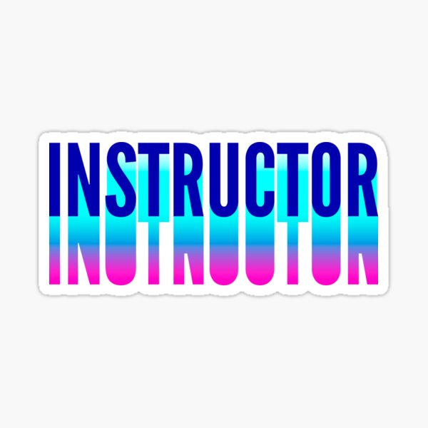 "Instructor With Long Gradient Shadow" Sticker for Sale by SVPOD ...