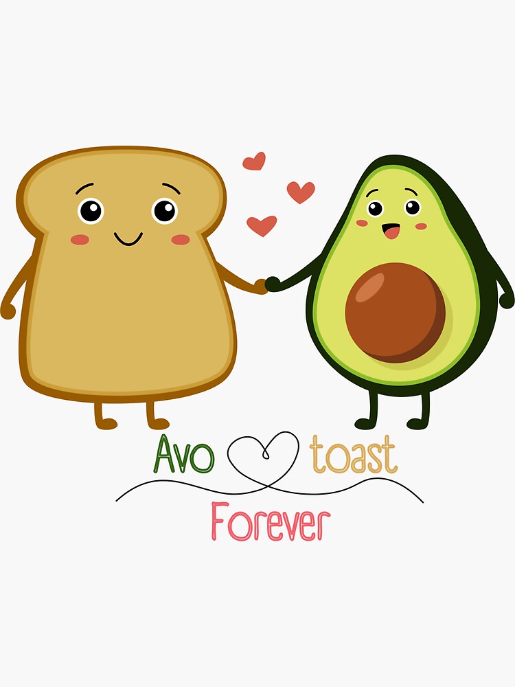 "Avo toast forever" Sticker for Sale by MirouNa | Redbubble