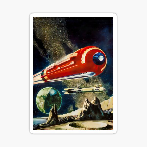 "Magic Transistor - Retro Sci-Fi Art" Sticker for Sale by NinaJG007 ...