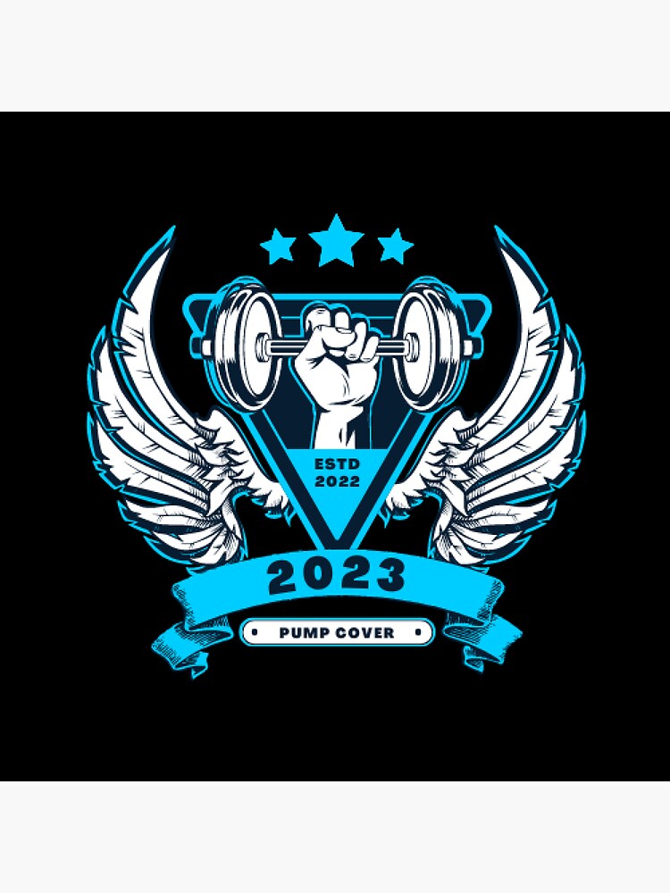 "Gym blue wings pump cover design" Sticker for Sale by felixsf58 ...
