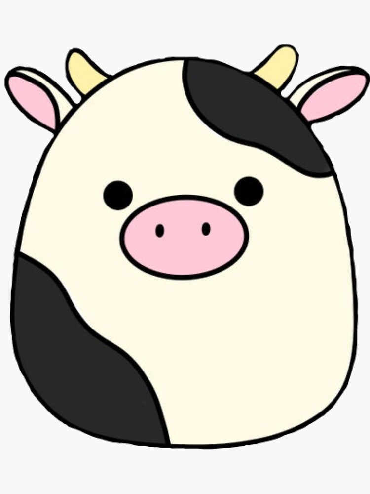 "Connor the cow Squishmallow" Sticker for Sale by yeehawboyy | Redbubble