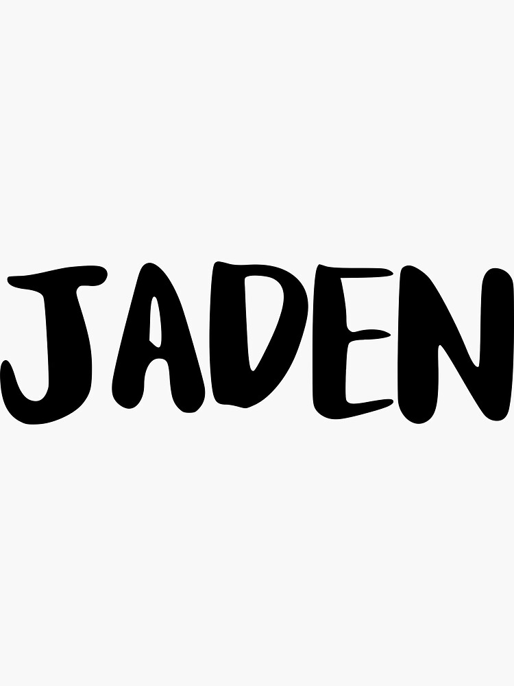 "JADEN" Sticker for Sale by FTML | Redbubble