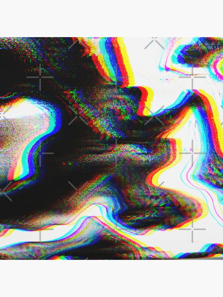 "Trippy Liquid Art Black and White Liquid Drip Glitch | StokedUpArt ...