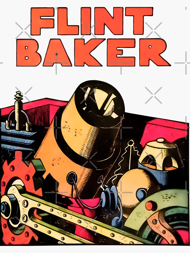 "Flint Baker Comics" Sticker for Sale by REVISTANGO | Redbubble