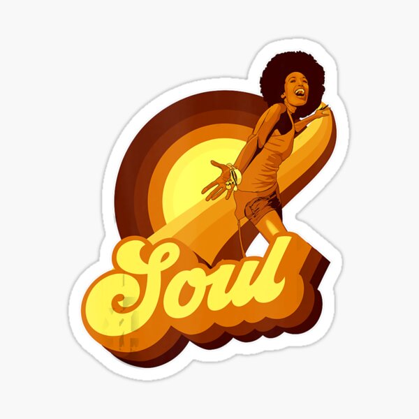 "70s Funk Afro Soul Retro Vintage" Sticker for Sale by cheerymid-cours ...