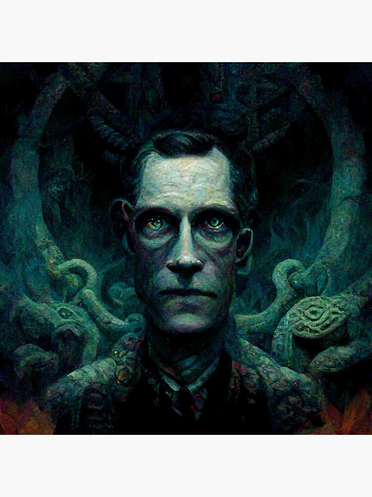 "Lovecraft Portrait " Sticker for Sale by AdonisAttires | Redbubble