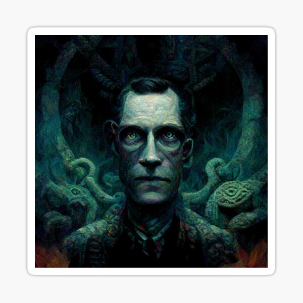 "Lovecraft Portrait " Sticker for Sale by AdonisAttires | Redbubble