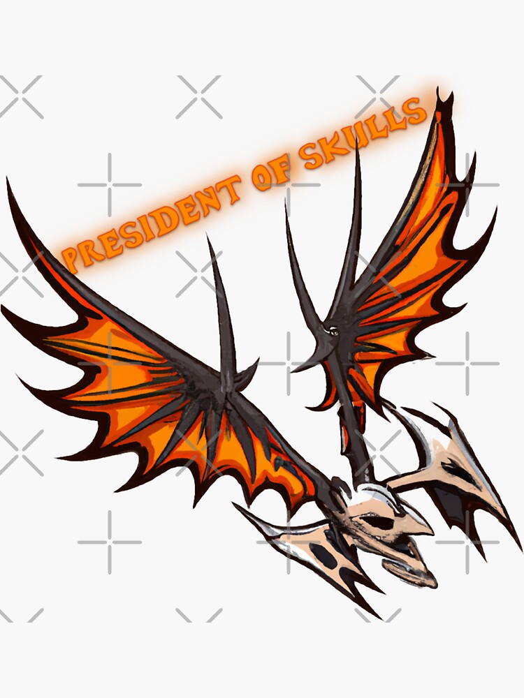 "Metal Band Flying Skull design" Sticker for Sale by Boztik-Designs ...