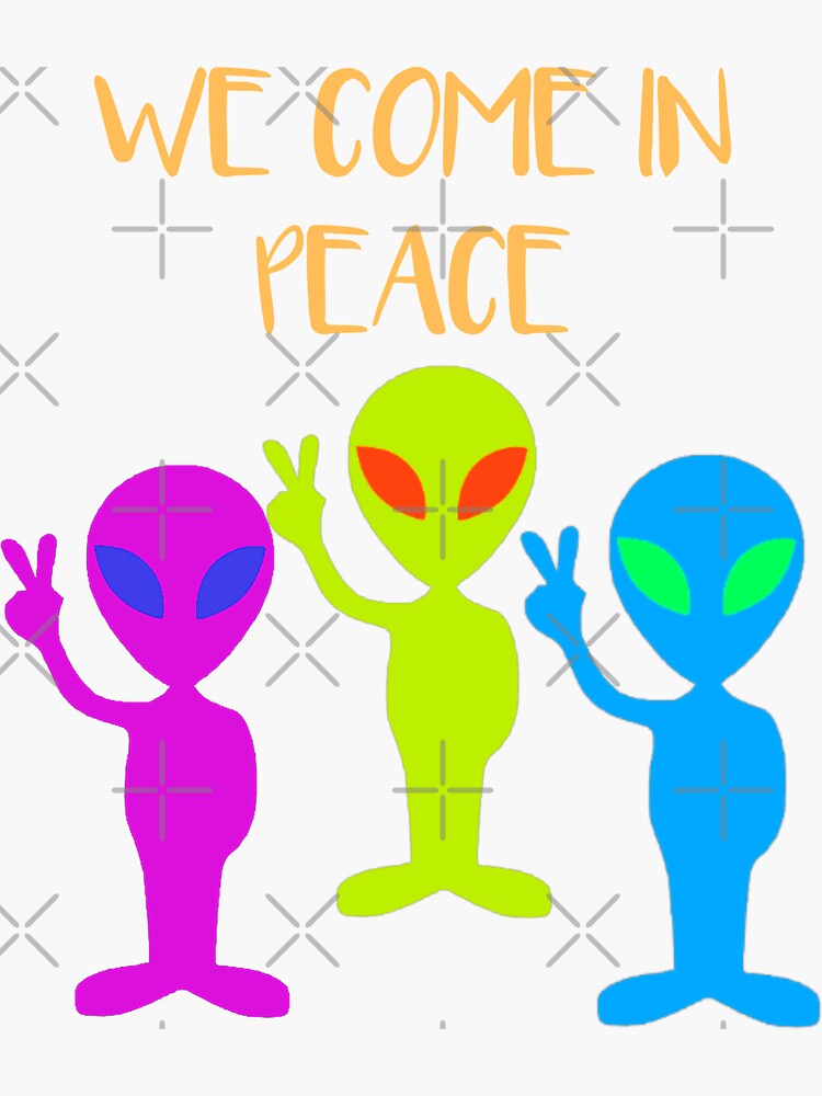 "Halloween Love Peace Aliens Costume" Sticker for Sale by joseech ...