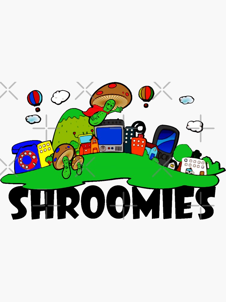 "SHROOMIES" Sticker for Sale by JASCKSHIRTS | Redbubble