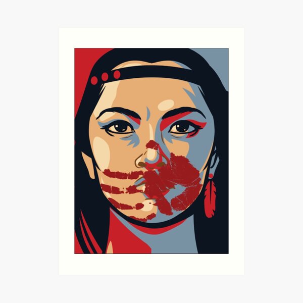 "MMIW Awareness Native American Woman Artwork For The Missing and ...