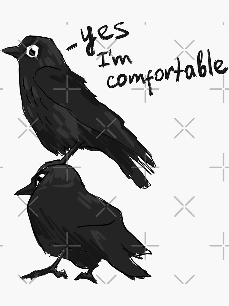 "Crows" Sticker for Sale by RNIArt | Redbubble