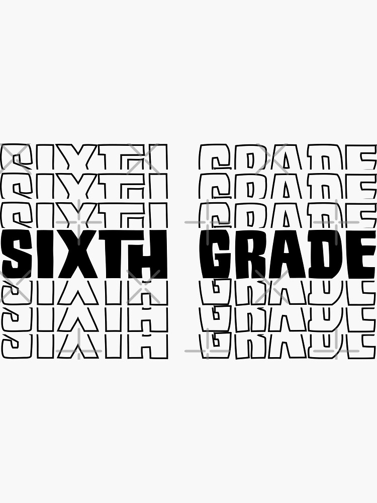 "Team Sixth grade" Sticker for Sale by TheCoolPhantom | Redbubble