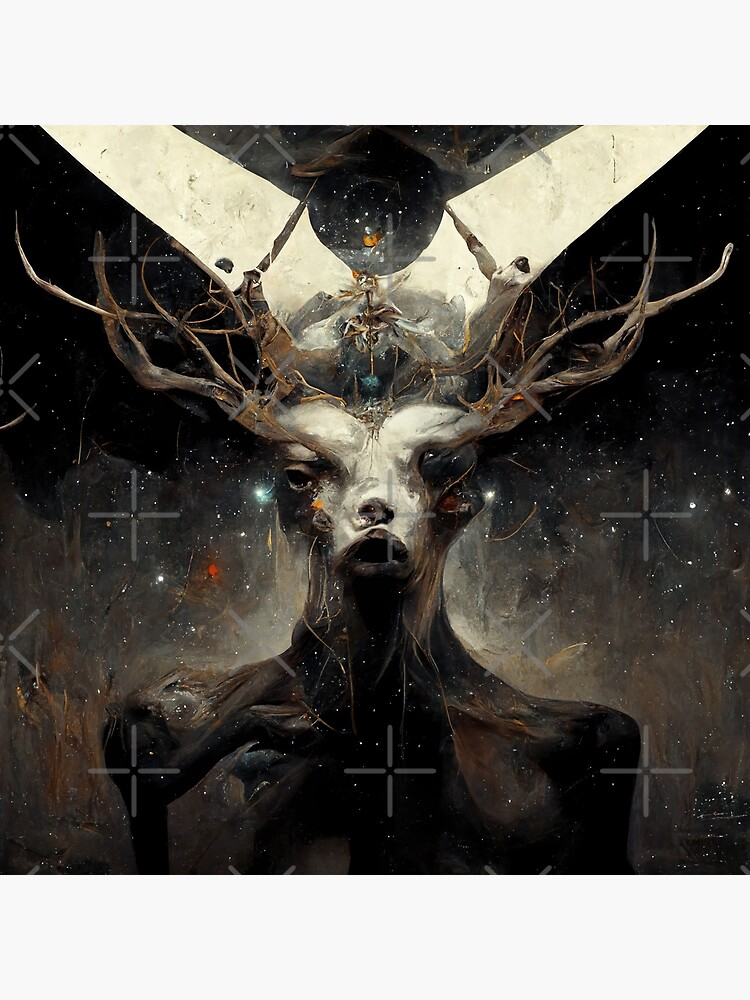 "Cosmic Deer God" Poster for Sale by SilkandStrange | Redbubble
