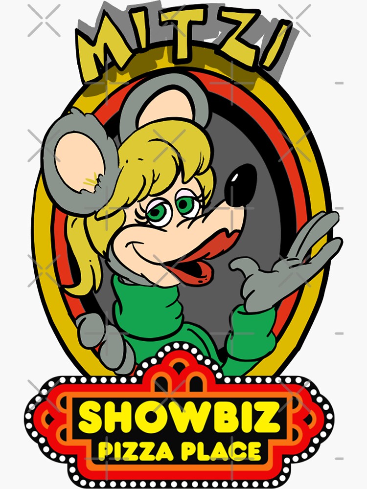 "Mitzi Mozzarella Showbiz Pizza" Sticker for Sale by PixelBuilder ...