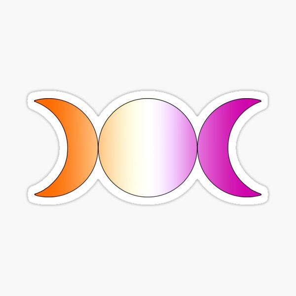 "Lesbian Pride Triple Moon" Sticker for Sale by tannaheitman | Redbubble