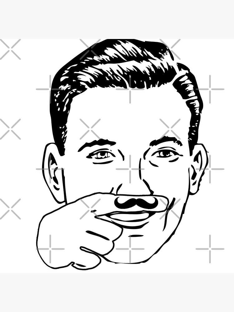 "Moustache finger tattoo" Poster for Sale by BitsNPix | Redbubble