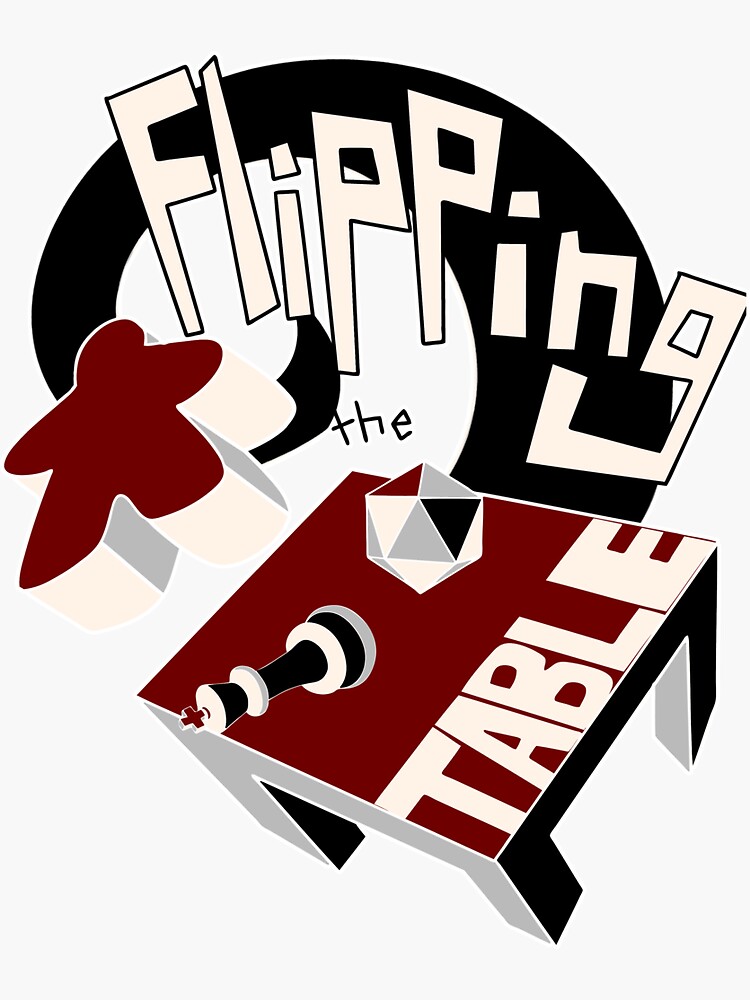"Flipping The Table Logo" Sticker for Sale by Animefox52 | Redbubble