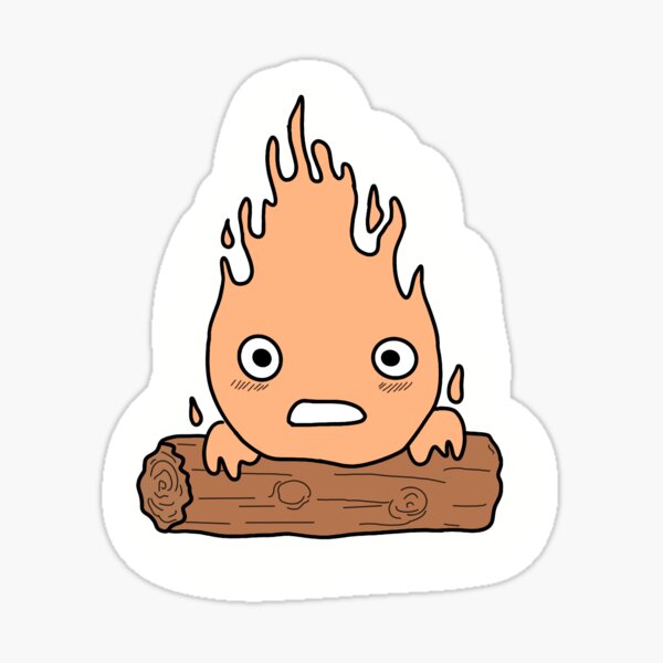 "camp fire log" Sticker for Sale by peachteaboba | Redbubble