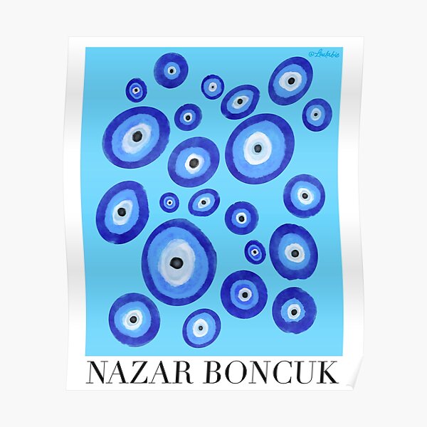 "Nazar Boncuk ? " Poster for Sale by Loulabie | Redbubble