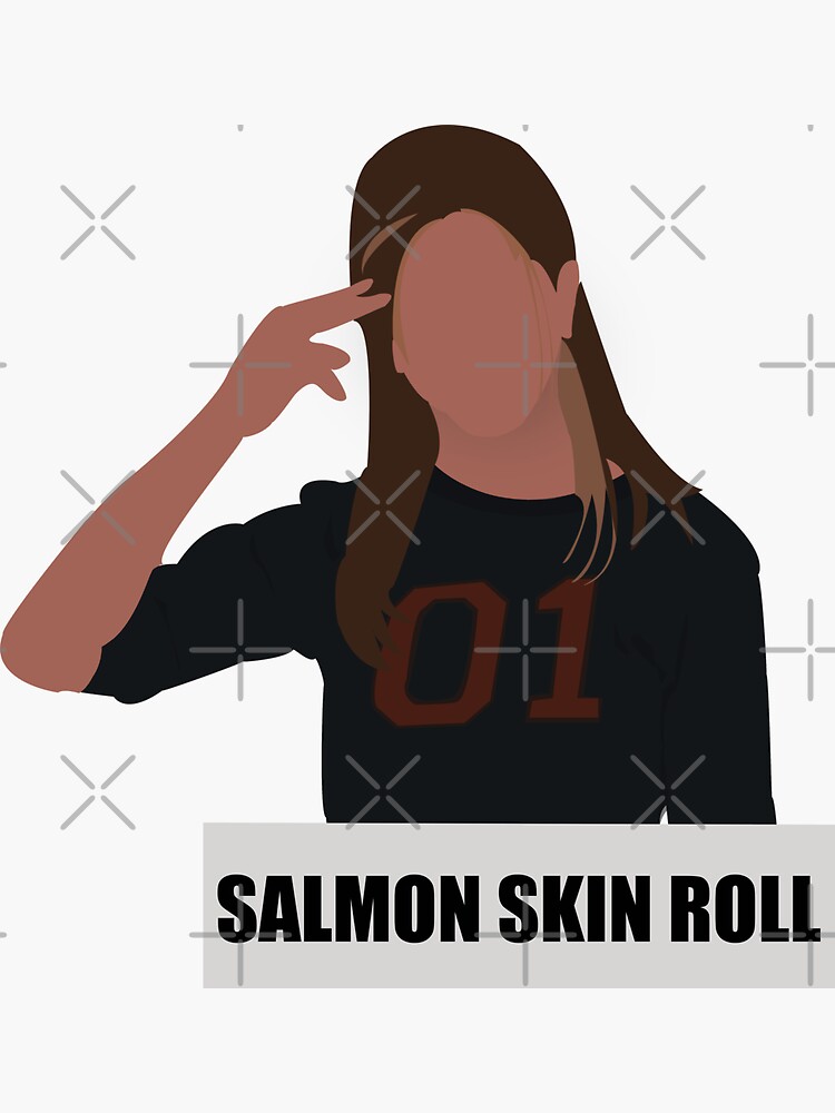 "Salmon Skin Roll" Sticker for Sale by GeneralAladeen | Redbubble