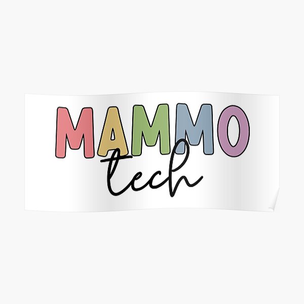 Póster «Mammo Tech | Técnico en Mamografía | Regalos de radiología del ...