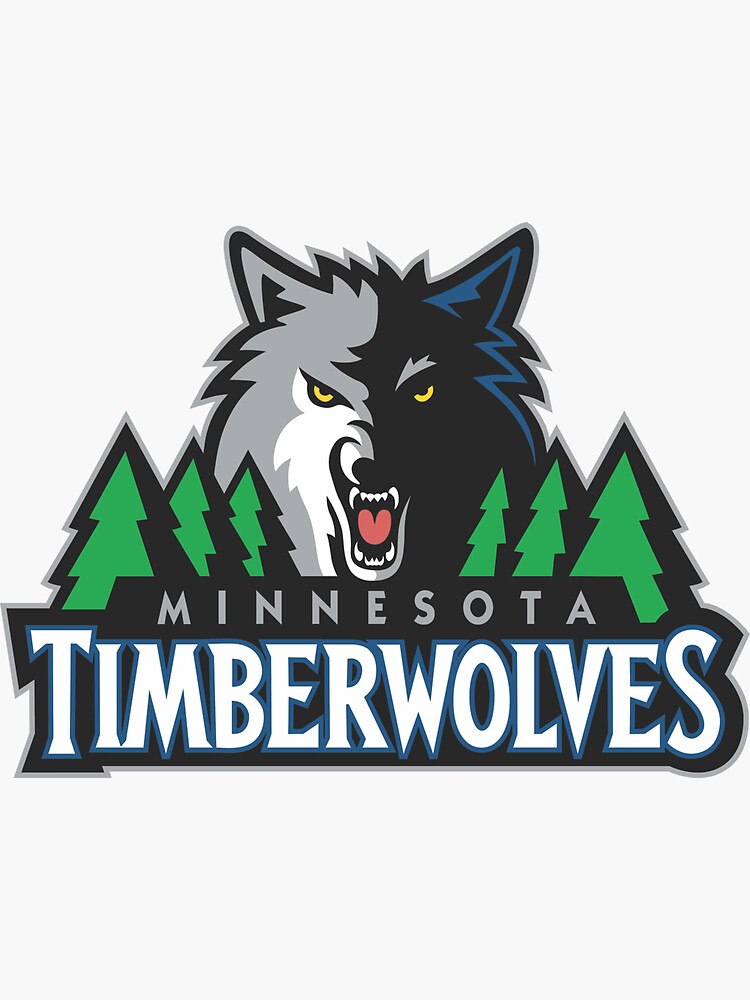 "Minnesota Timberwolves logo" Sticker for Sale by josdominik | Redbubble