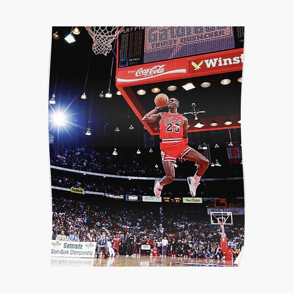 "Michael Jordan Dunk" Poster for Sale by MolArts | Redbubble